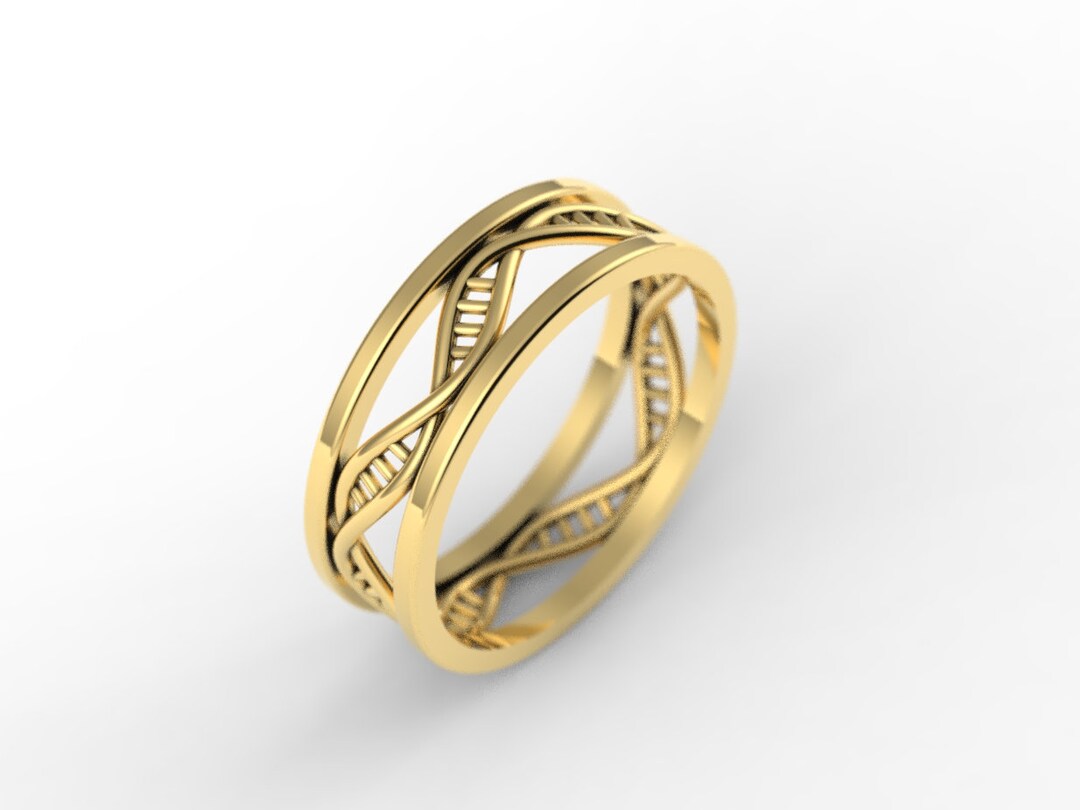 DNA Ring, Geek Wedding Ring, Molecule Wedding Ring, Non Traditional ...