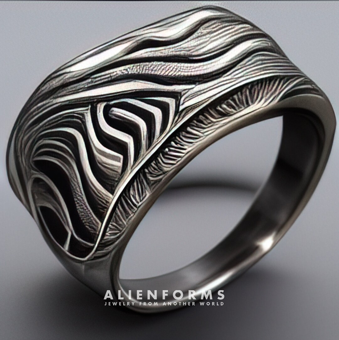 Fantasy Ring, Silver Ring,anniversary,unique Ring,organic Ring, Mans ...