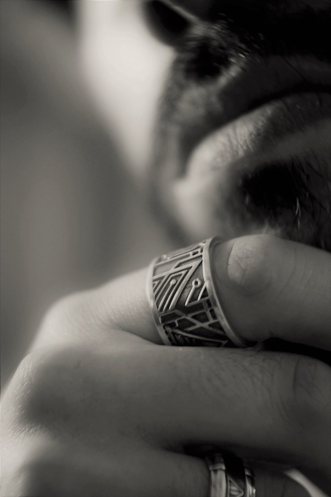 Geek Wedding Ring, Futuristic Wedding Band, Cyberpunk, Retrowave ...