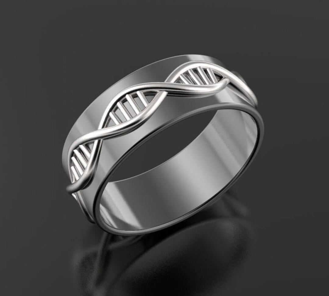 DNA Ring, Braided Wedding Ring, Geek Wedding Ring, Science Ring, Helix ...