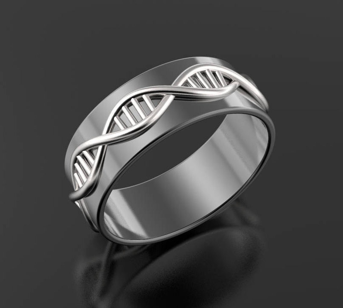 DNA Ring Braided Wedding Ring Geek Wedding Ring Science - Etsy