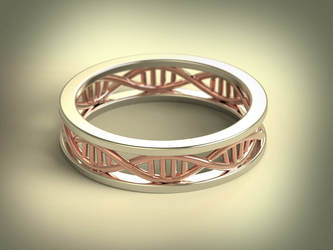 DNA Ring, Science Ring, Geek Wedding Ring, Braided Wedding Ring ...