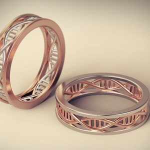 DNA Wedding Ring, Geek Wedding Ring, Braided Wedding Ring, Braided Ring ...