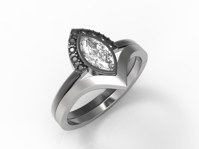 V Shaped Ring Set Chevron Ring Stackable V Ring Minimalist - Etsy