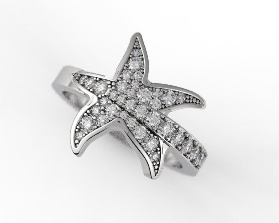 Starfish Ring Sea Star Ring Marine Biologist Ring Starfish - Etsy