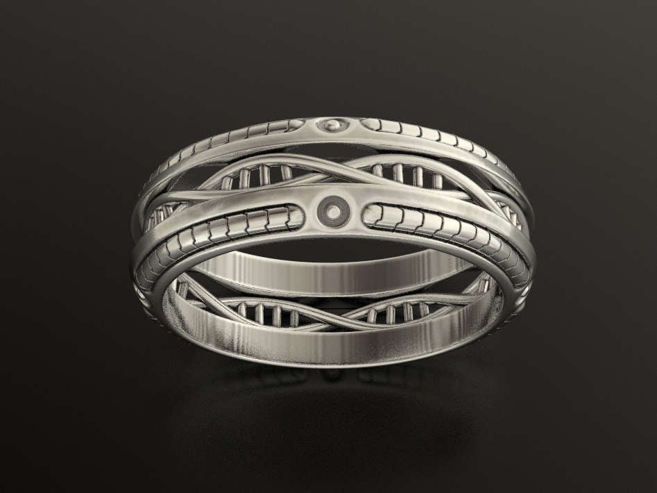 DNA Wedding Ring, Geek Wedding Ring, Braided Wedding Ring, Science Ring ...