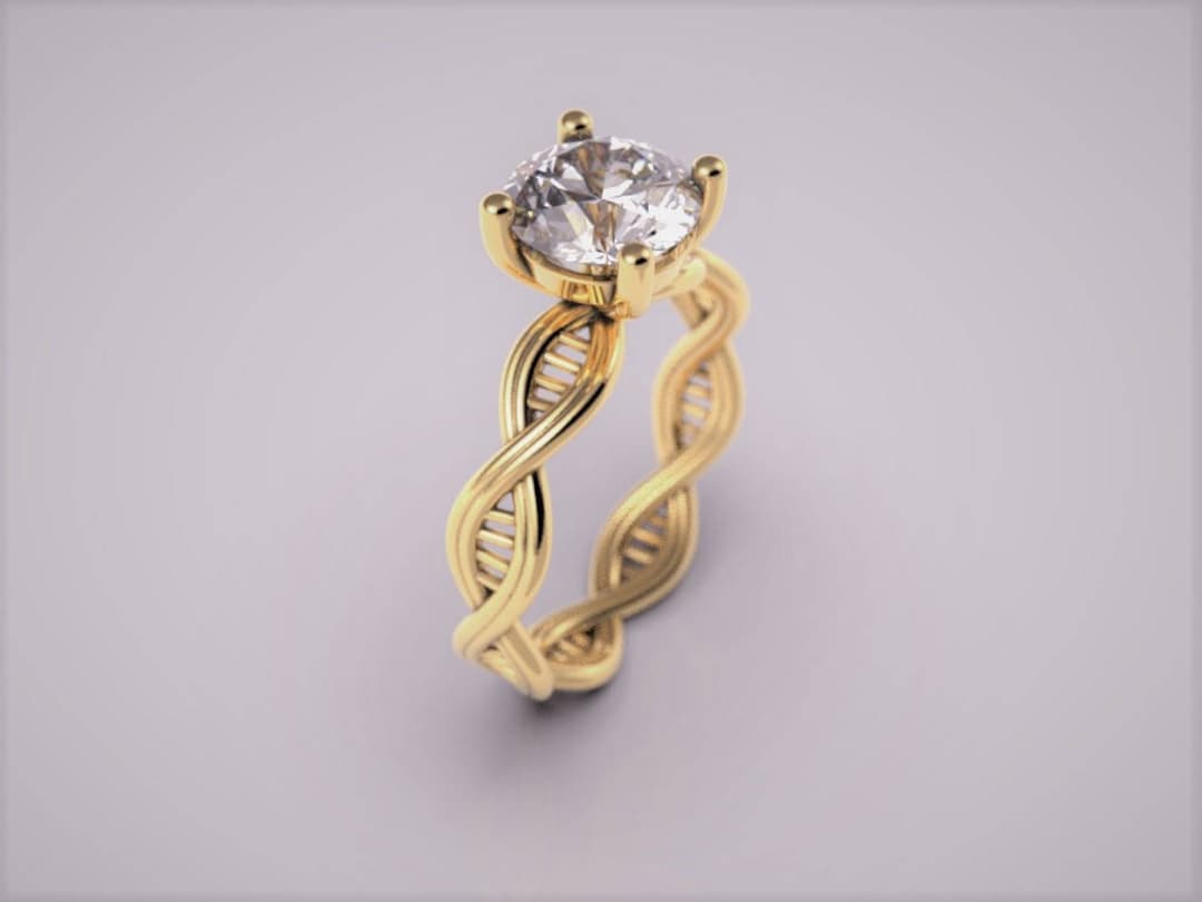 DNA Engagement Ring, Geek Engagement Ring, Braided Engagement Ring ...