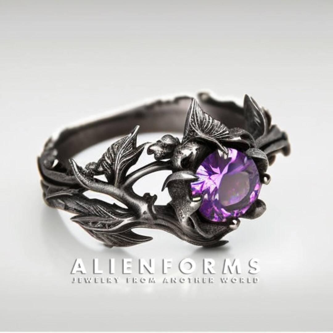 Flower Engagement Ring, Sakura Engagement Ring, Cherry Blossom ...