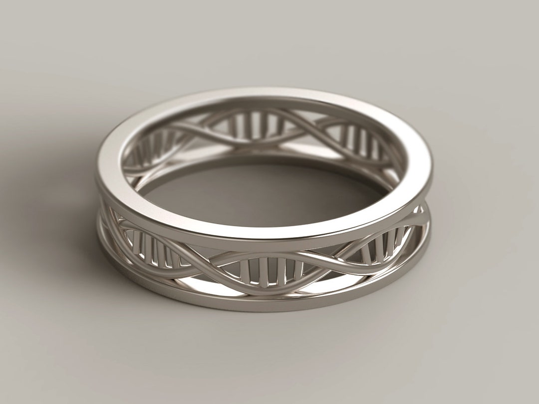 DNA Ring, Geek Wedding Ring, Microbiology, Geek Wedding Band, Science ...