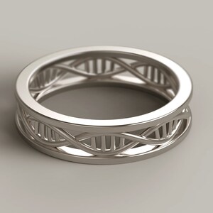DNA Ring, Geek Wedding Ring, Braided Wedding Ring, Non Traditional Ring ...