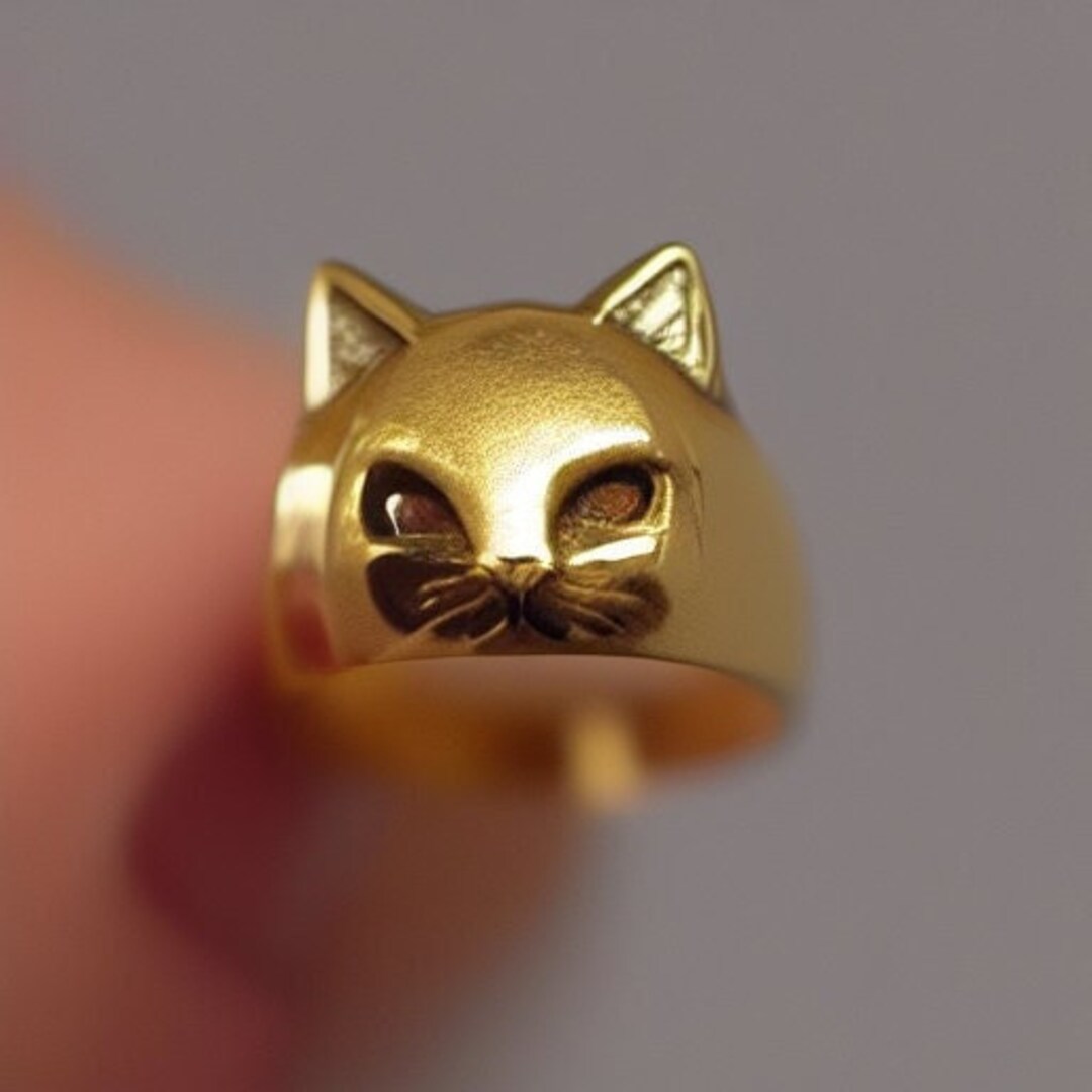 Cat Ring, Cat Statement Ring, Silver Cat Ring, Gold Cat Ring, Kitten ...