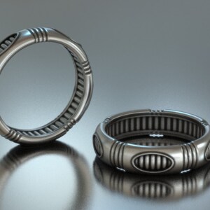 Futuristic Wedding Band, Geek Wedding Ring, Sci Fi Ring, Nerd Ring ...