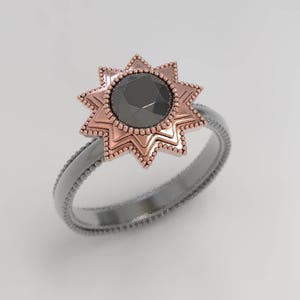 Solar Eclipse Ring, Proposal Vintage Engagement, Antique Engagement ...