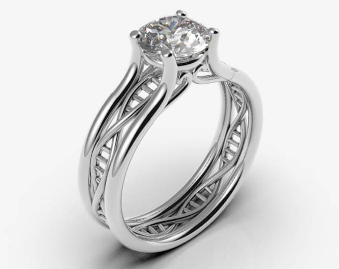 DNA Ring Geek Ring Molecule Ring Dna Engagement Ring Nerd - Etsy