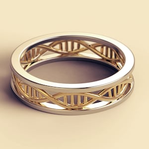 Dna Ring, Dna Wedding Ring, Geek Wedding Ring, Microbiology, Science ...
