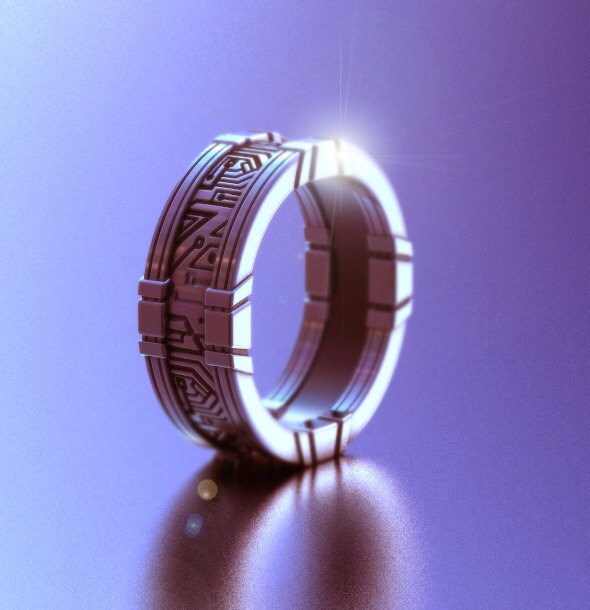Cyberpunk Ring, Geek Wedding Ring, Circuit Board Ring, Retrowave ...