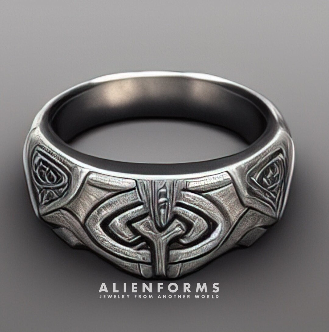 Fantasy Ring, Celtic Ring, Medieval Ring, Geek Ring, Silver Ring,nerd ...