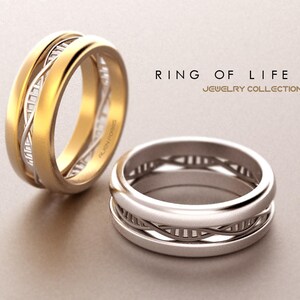 DNA Ring, Geek Wedding Ring, Platinum Wedding Ring, Microbiology ...