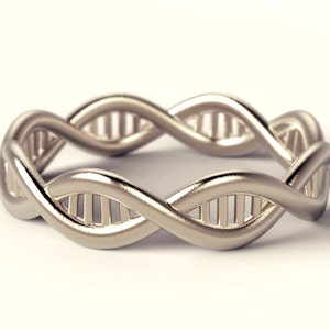 DNA Ring, Braided Wedding Ring, Biology Wedding Ring, Geek Wedding Ring ...