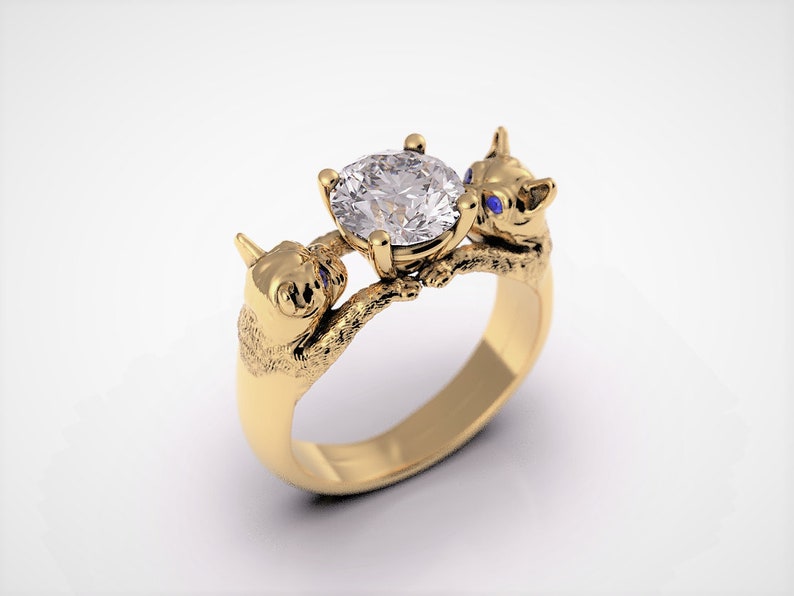 Dog Ring Dog Engagement Ring French Bulldog Ring Dogs - Etsy