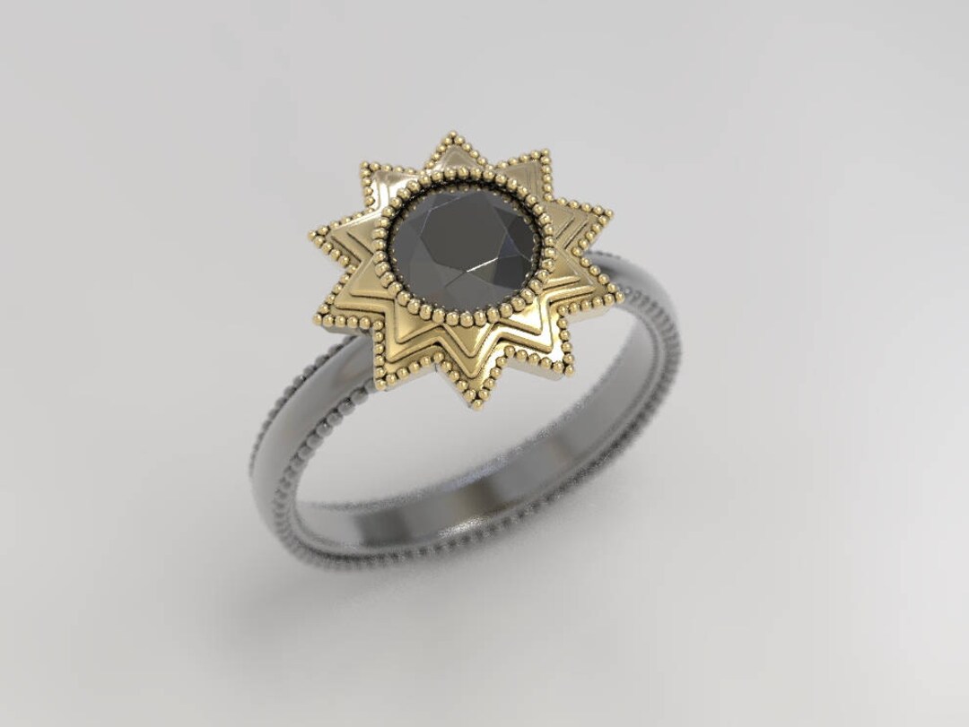 Solar Eclipse Ring, Proposal Vintage Engagement, Antique Engagement ...