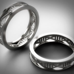 DNA Ring, Geek Wedding Ring, Microbiology, Geek Wedding Band, Science ...
