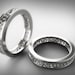 Geek Wedding Ring Set, Voronoi Ring, Mathematical Ring, Math Ring, Cool ...