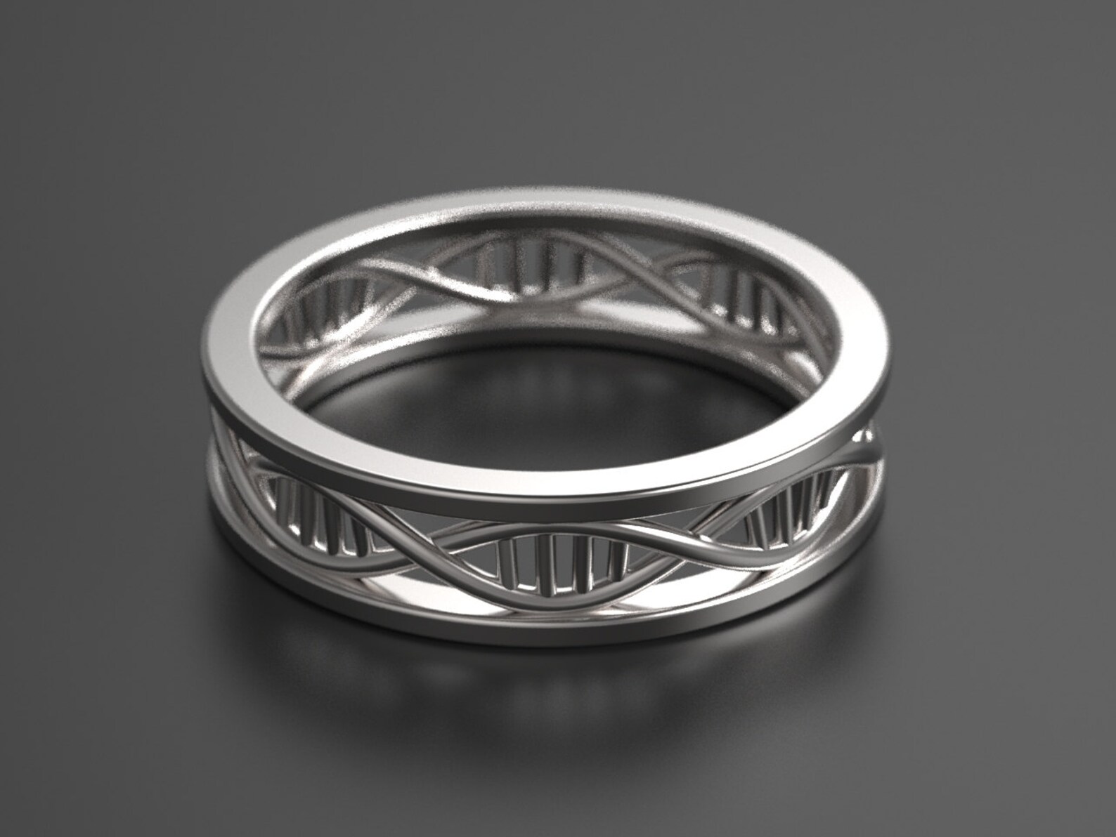 DNA Ring Geek Wedding Ring Microbiology Geek Wedding Band | Etsy