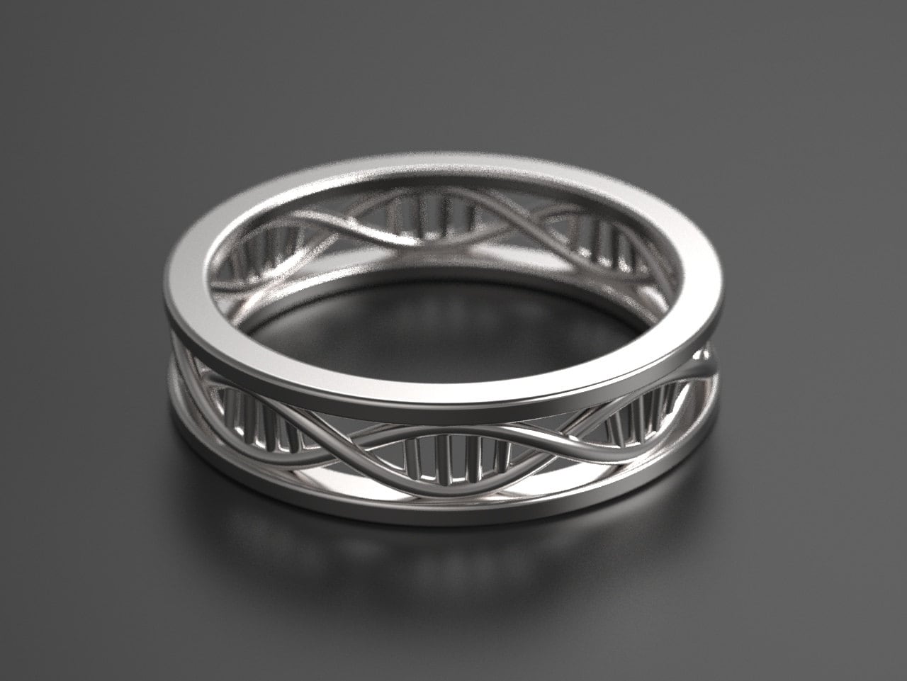 DNA Ring Geek Wedding Ring Microbiology Geek Wedding Band | Etsy