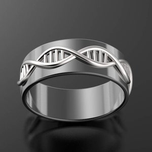 DNA Ring, Braided Wedding Ring, Geek Wedding Ring, Science Ring, Helix ...