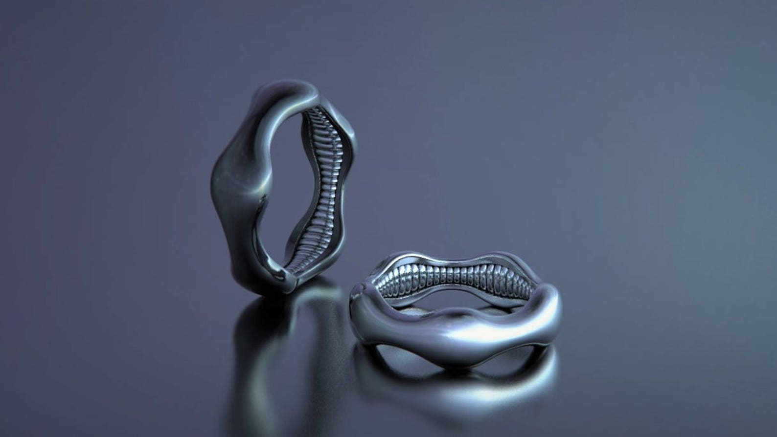 Alien Ring Sci Fi Wedding Ring Geek Wedding Ring Gamer | Etsy