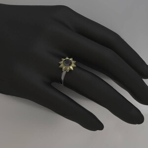 Solar Eclipse Ring, Proposal Vintage Engagement, Antique Engagement ...