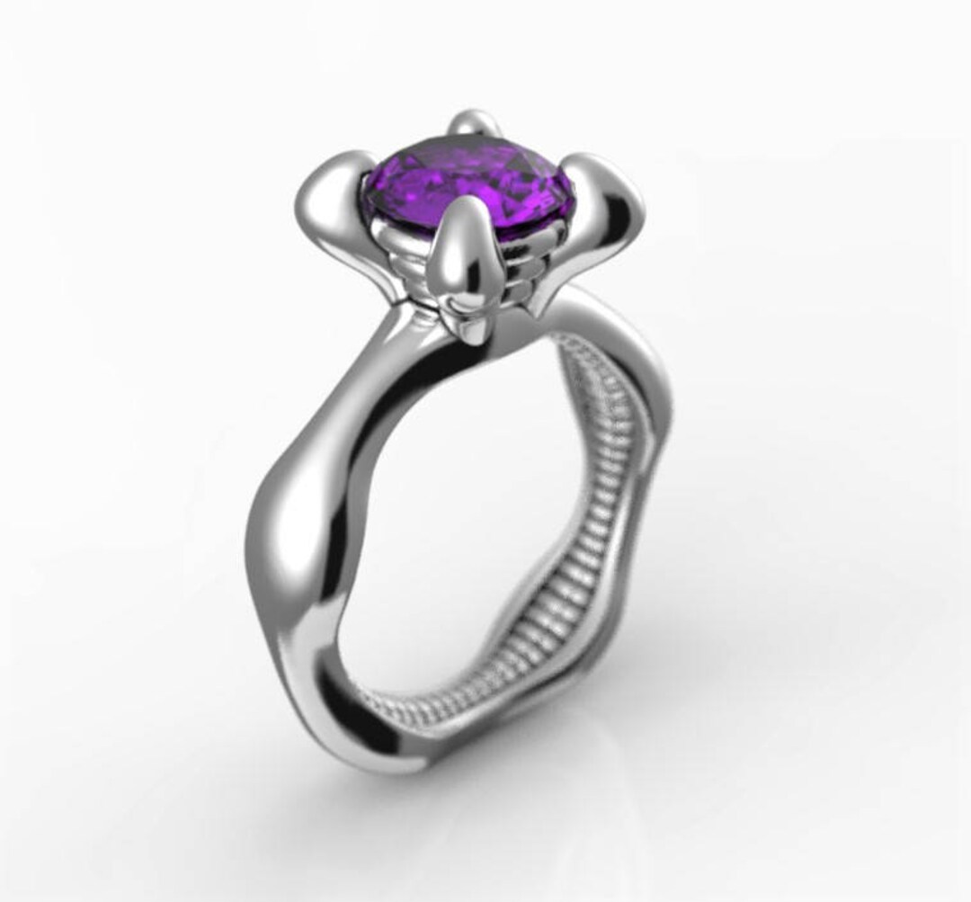 Geek Engagement Ring, Alien Ring, Sci Fi Ring, Gamer Ring, Gothic ...