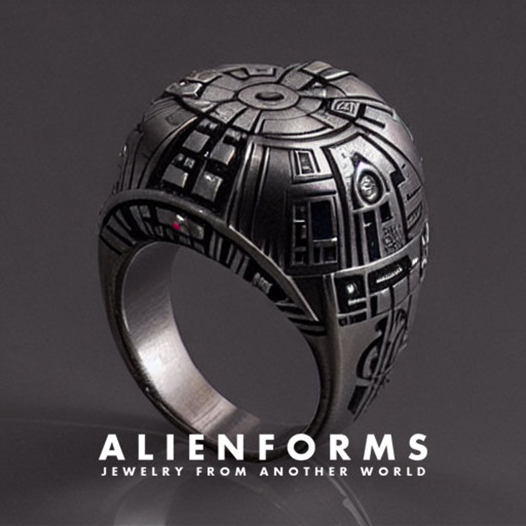 Geek Ring, Sci-fi Geek Ring, Ring, Cyberpunk Ring, Gamer Ring, Biomechanical Futuristic, Alien ...