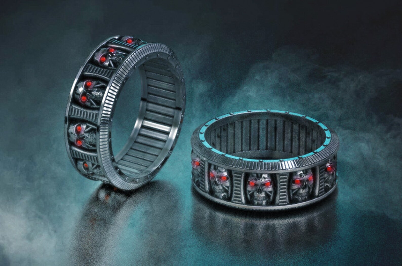 Skull Wedding Ring Geek Wedding Ring Silver Skull Ring - Etsy