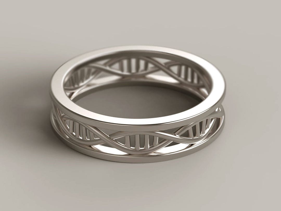 DNA Ring, Geek Wedding Ring, Platinum Wedding Ring, Microbiology ...