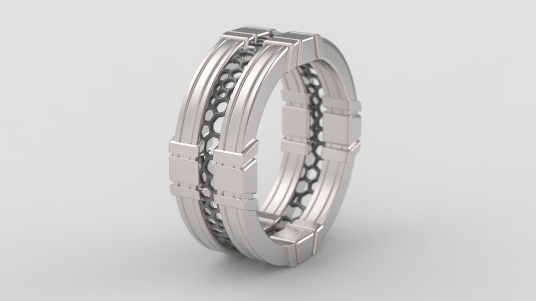 Geek Wedding Ring, Geek Engagement Ring, Sci Fi Ring, Nerd Ring, Geek ...