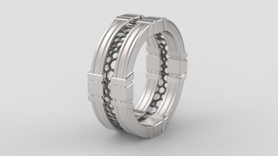 Geek Wedding Ring Geek Engagement Ring Sci Fi Ring Nerd | Etsy