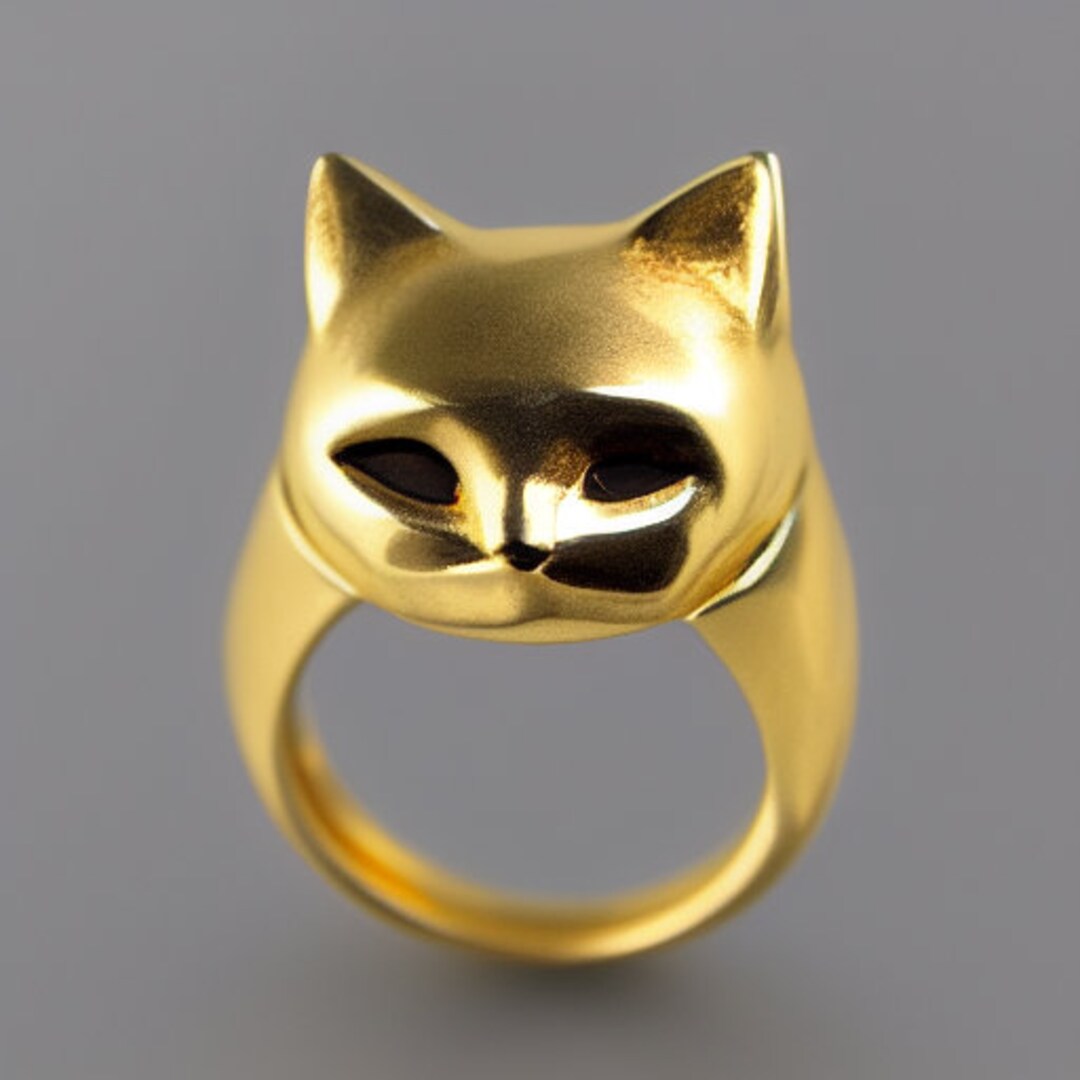 Cat Ring, Cat Statement Ring, Silver Cat Ring, Gold Cat Ring, Kitten ...