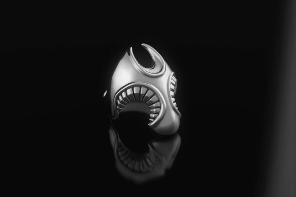 Sci Fi Ring Spaceship Geek Ring Mens Statement Ring Alien - Etsy