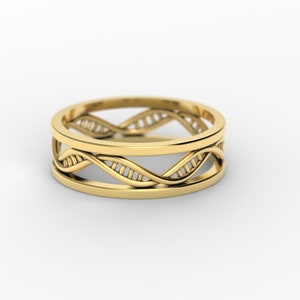 DNA Ring, Geek Wedding Ring, Molecule Wedding Ring, Non Traditional ...