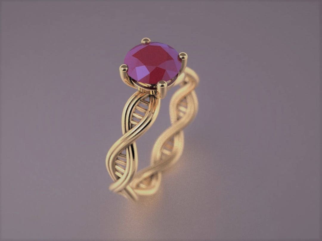 DNA Engagement Ring, Geek Engagement Ring, Braided Engagement Ring ...