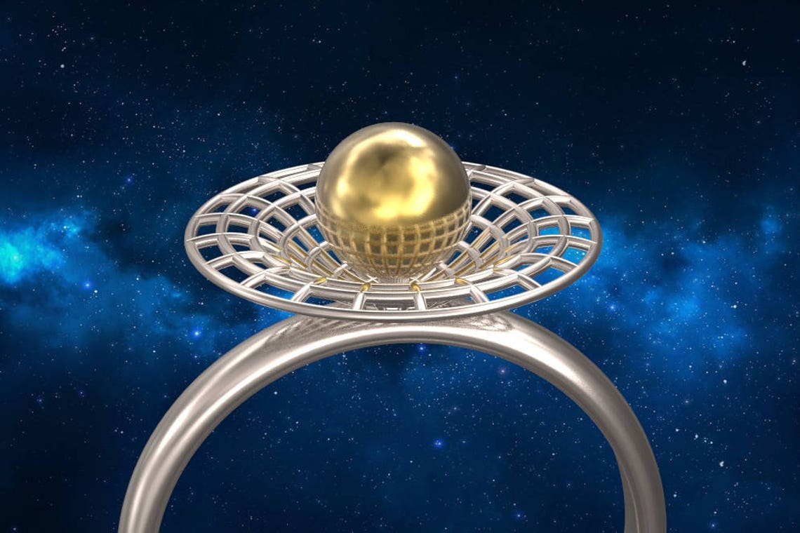 Geek Engagement Ring, Einstein Science Engagement Ring, Nerd Physics ...