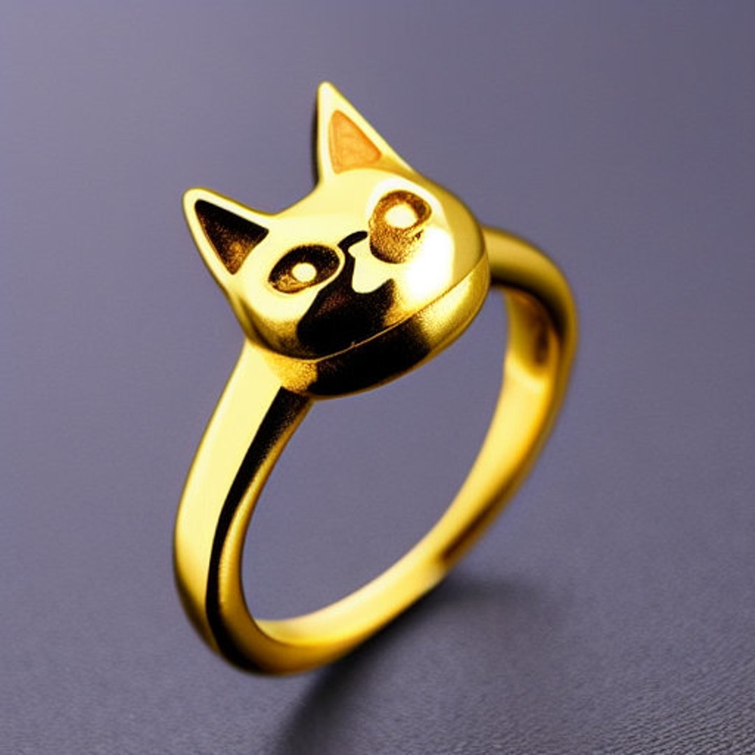 Cat Ring, Cat Statement Ring, Silver Cat Ring, Gold Cat Ring, Kitten ...
