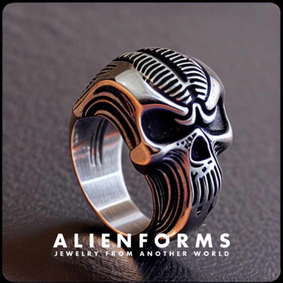 Ring, Skull Ring, Mens Ring ,, Geek Ring, Scifi Ring, Cyberpunk Gamer ...