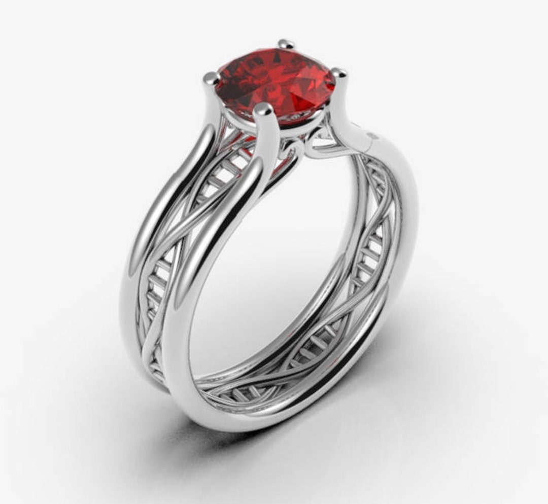 DNA Engagement Ring, Geek Engagement Ring, Braided Engagement Ring ...