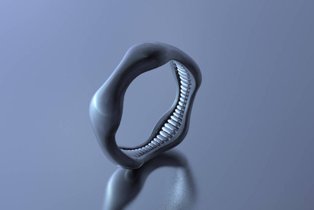 Alien Ring, Sci Fi Wedding Ring, Geek Wedding Ring, Gamer Ring, Gothic ...