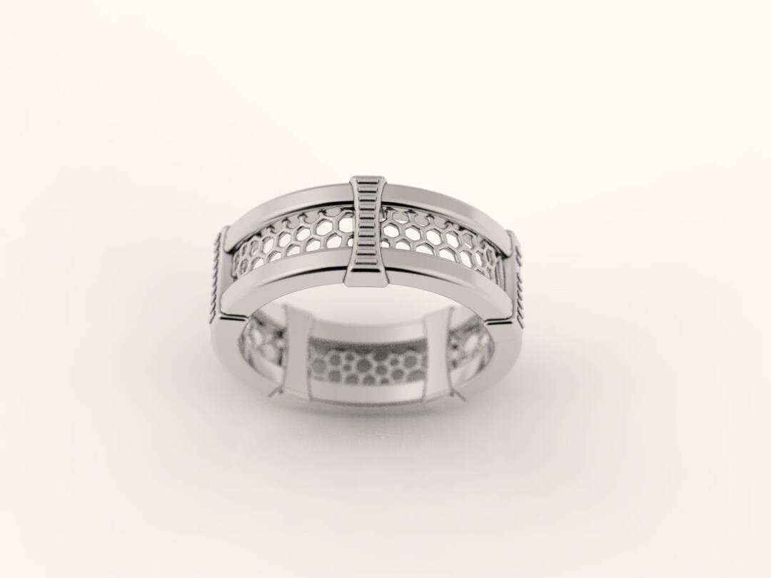 Geek Wedding Ring, Sci Fi Wedding Ring, Nerd Wedding Band, Mens Wedding ...