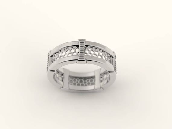 Geek Wedding Ring Sci Fi Wedding Ring Nerd Wedding Band - Etsy