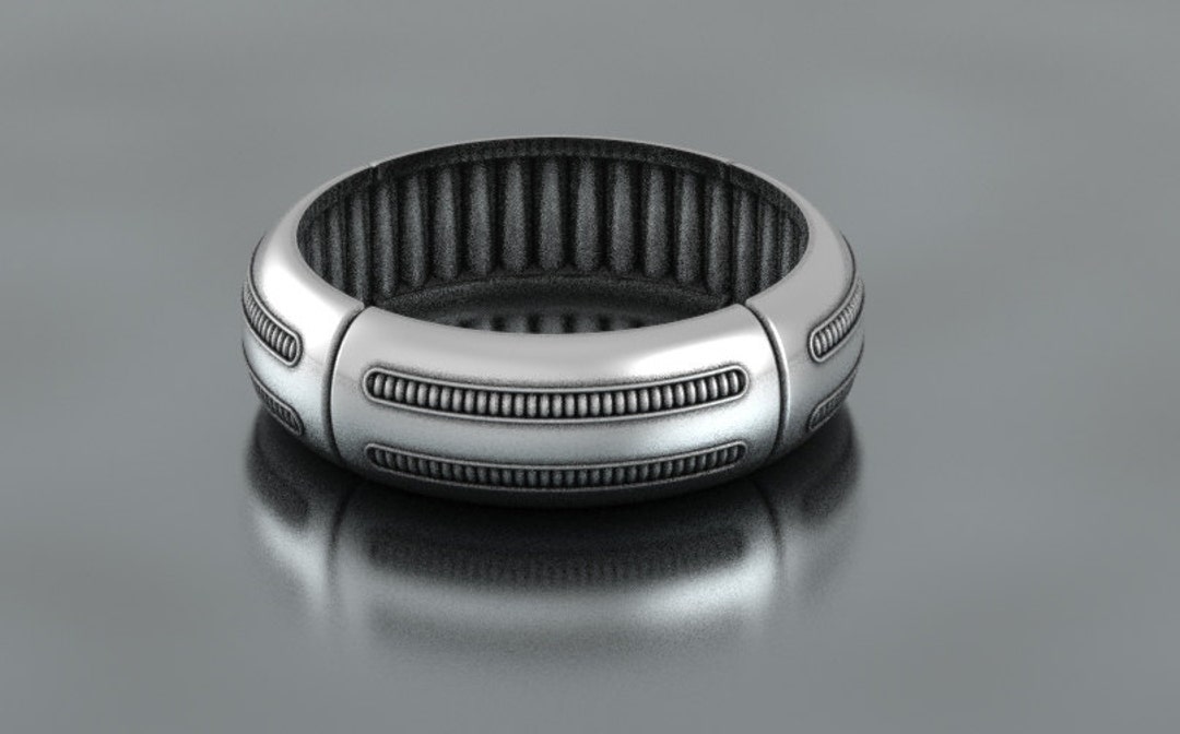 Sci Fi Ring, Geek Wedding Ring, Futuristic Wedding Band, Geek Wedding ...